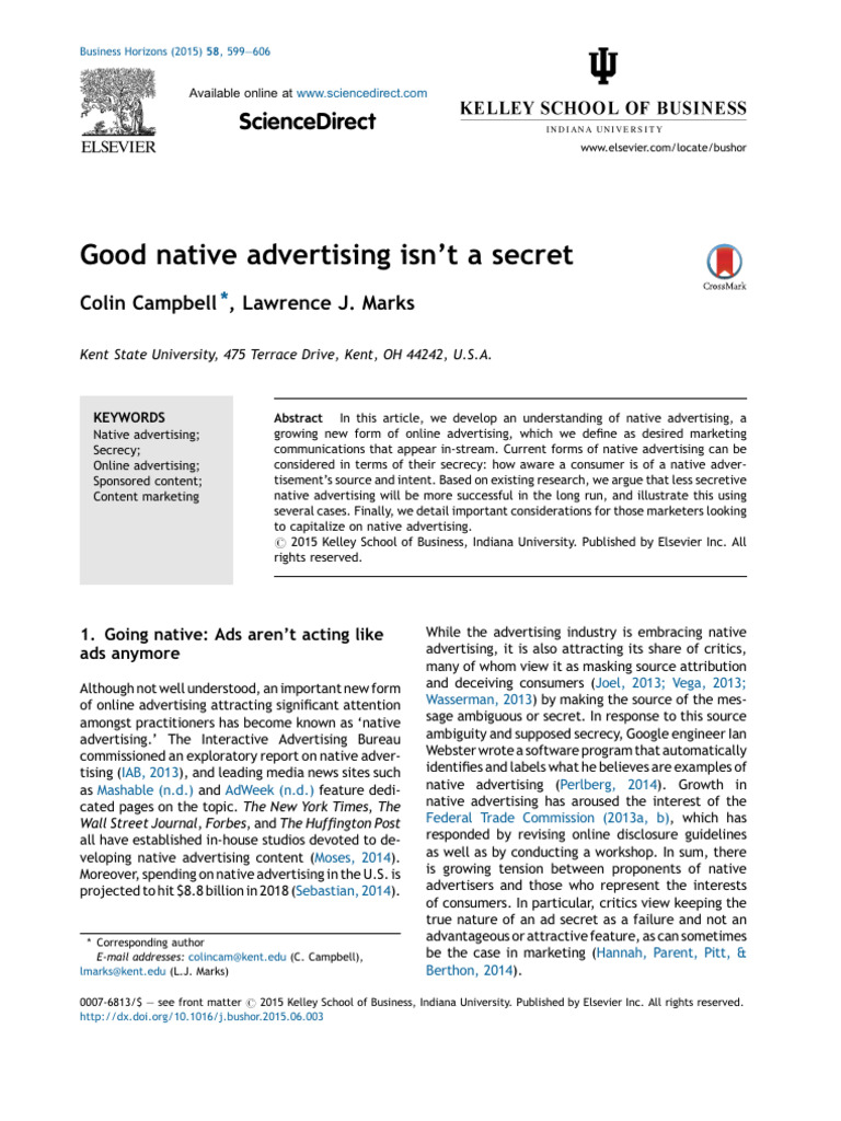Understanding Native Advertising Secrets | PDF | Advertising | Brand