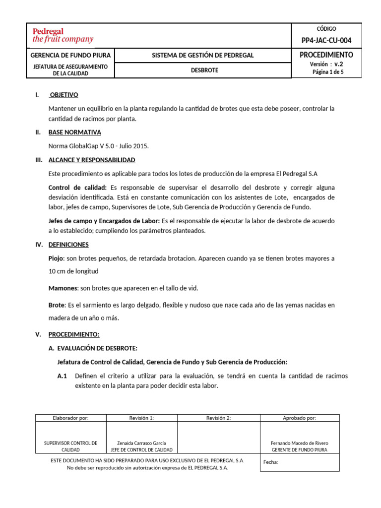 Pp4 Jac Cu 004 Desbrote | PDF