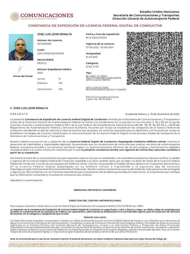 Constancia - Jose Luis Leon | PDF