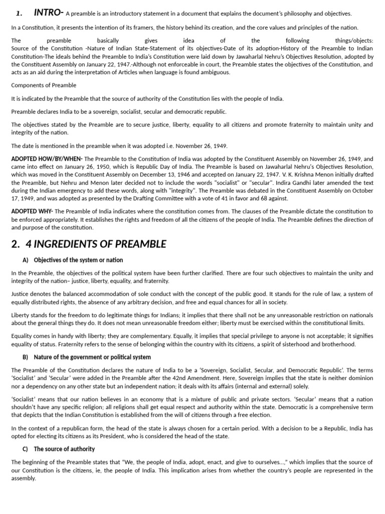 Preamble | PDF | Constitution | Political Charters