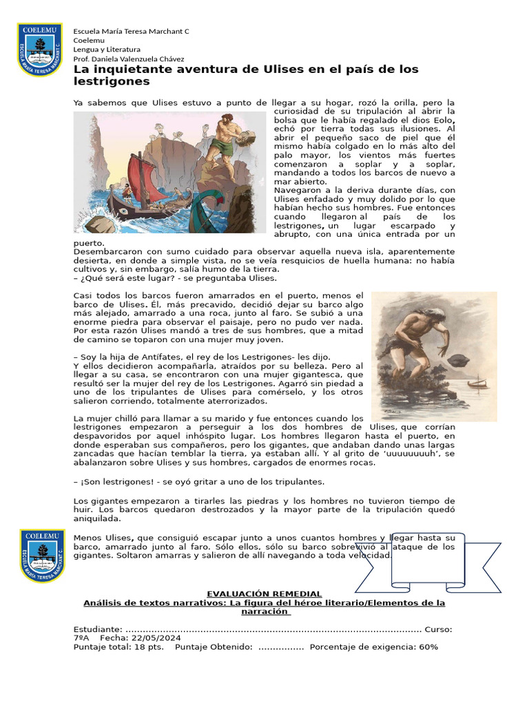 Ulises y los Lestrigones: Aventura Épica | PDF