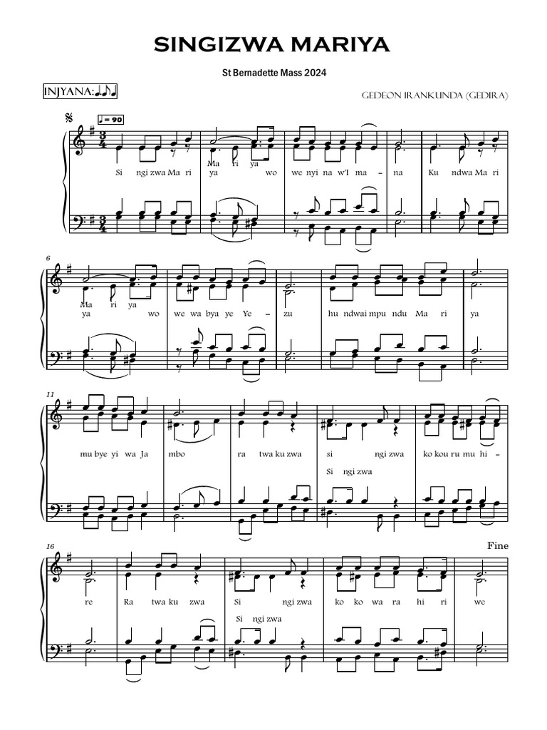 Singizwa Mariya | PDF