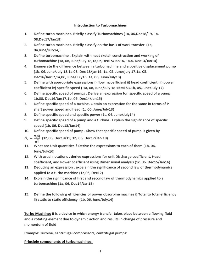 Turbo Machines C303!1!120 | PDF | Mechanical Engineering | Metrology