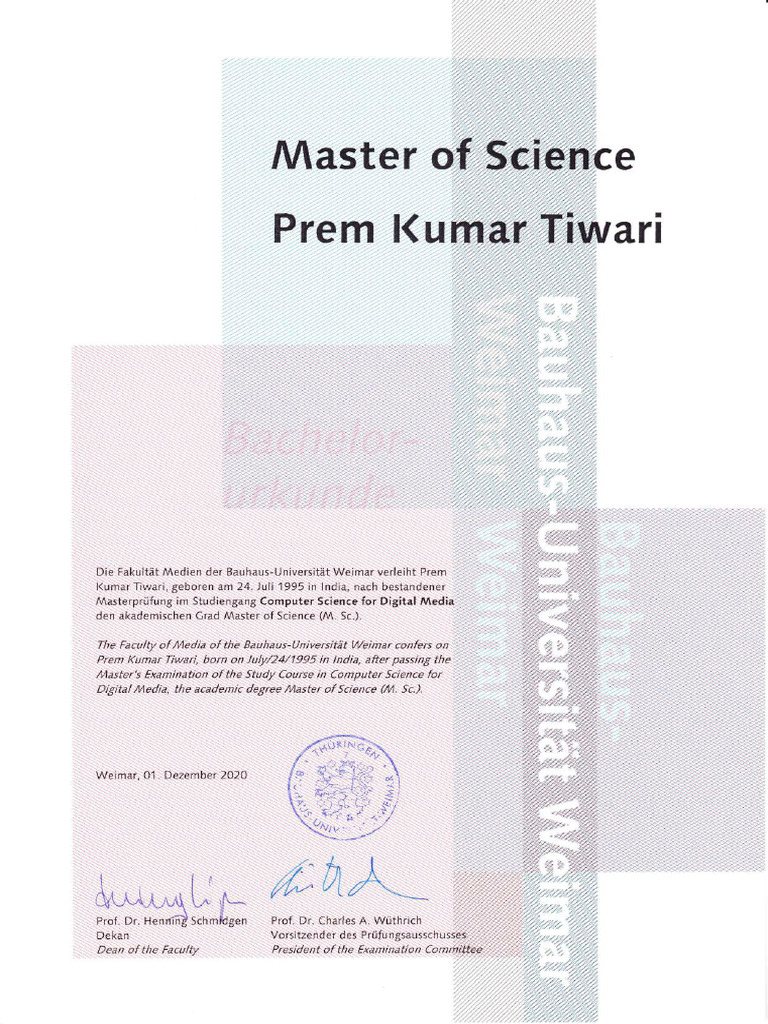Master's Degree P.K.Tiwari - Compressed | PDF