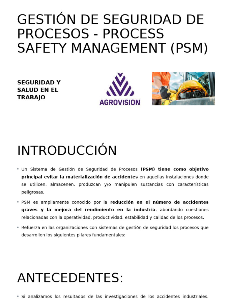 Gestión de Seguridad de Procesos - Process Safety | PDF | Indicador de ...