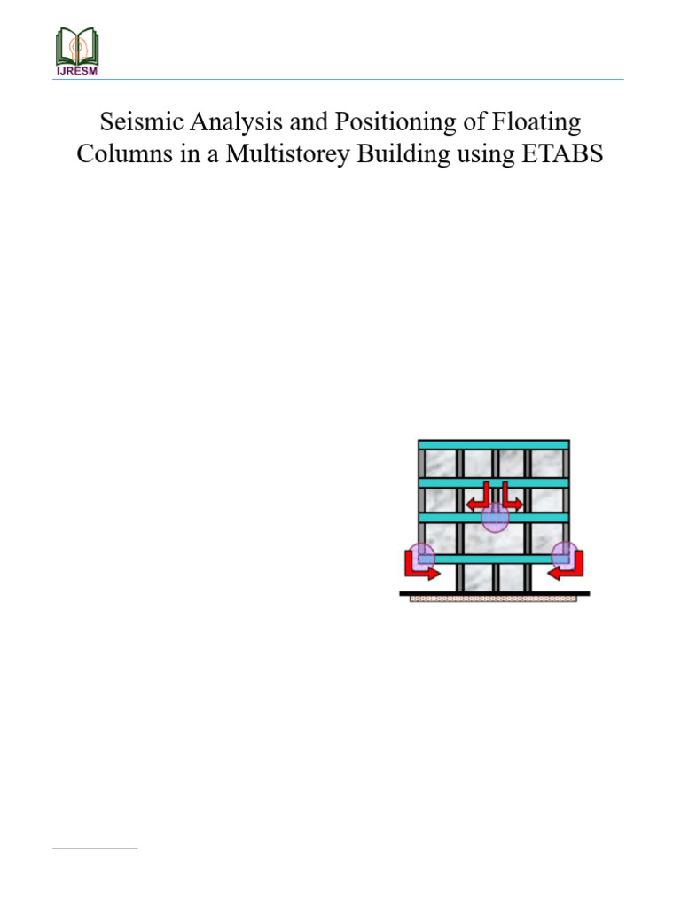 Seismic Analysis and Positioning of Floating Columns in A Multistorey Building Using ETABS | PDF ...