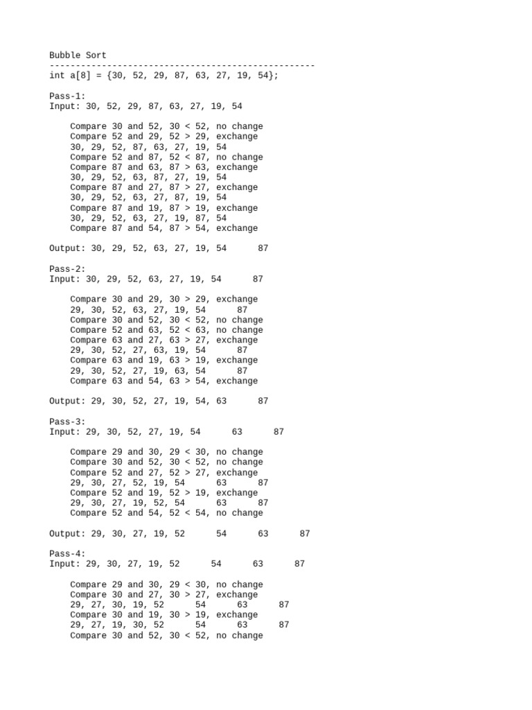 Bubble_Sort | PDF | Algorithms | Algorithms And Data Structures Bubble_Sort | PDF | Algorithms | Algorithms And Data Structures