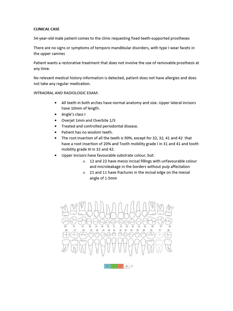 a.CLINICAL CASE EXERCISE PROSTHO IIIsinresp | PDF | Tooth | Mouth