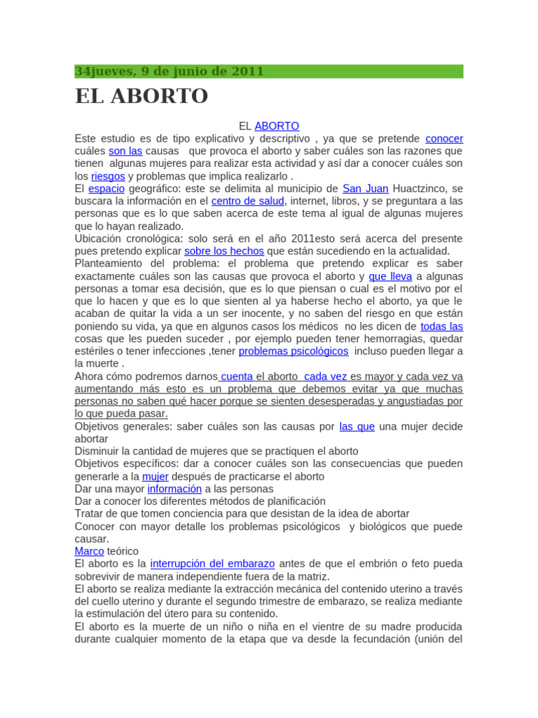 aborto | PDF | Aborto | El embarazo