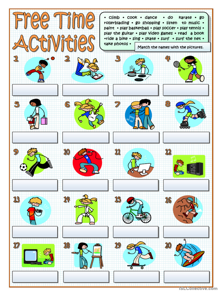 Free Time Activities for Adults | PDF