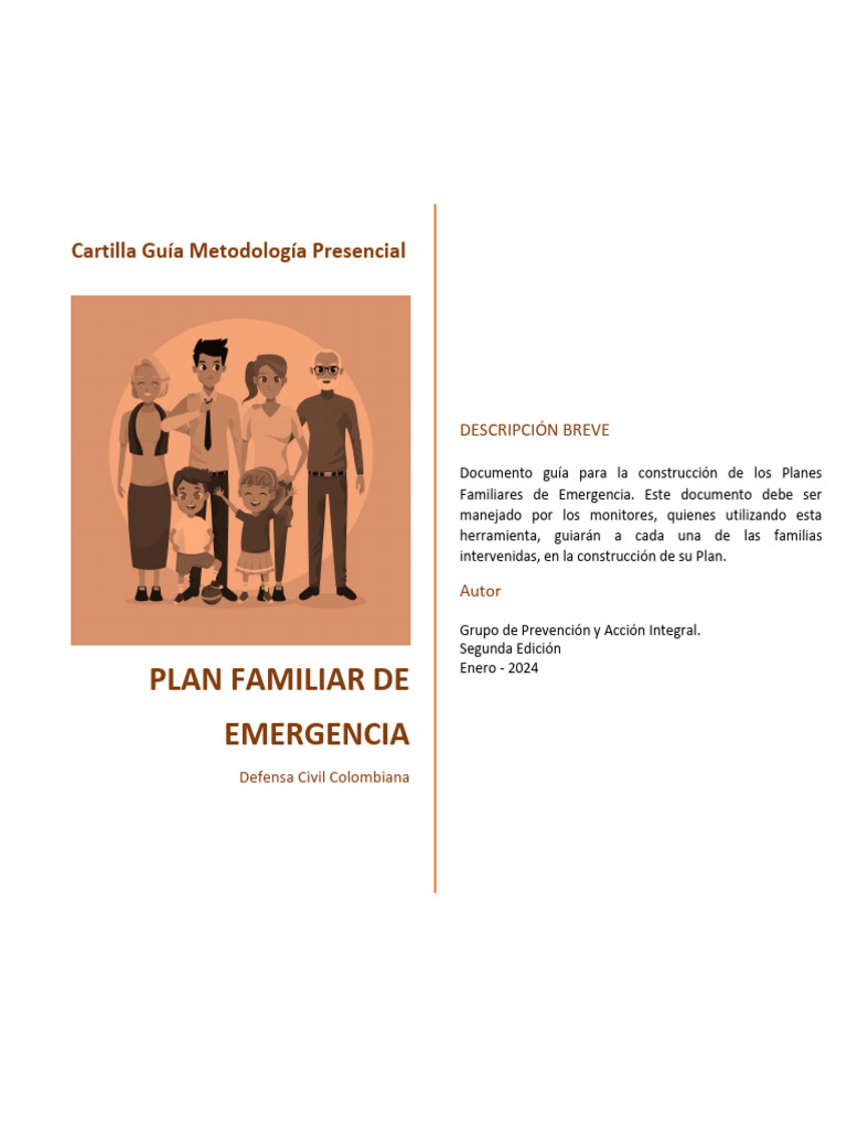 Cartilla PFM-DCC-2024 | PDF | Defensa Civil | Riesgo