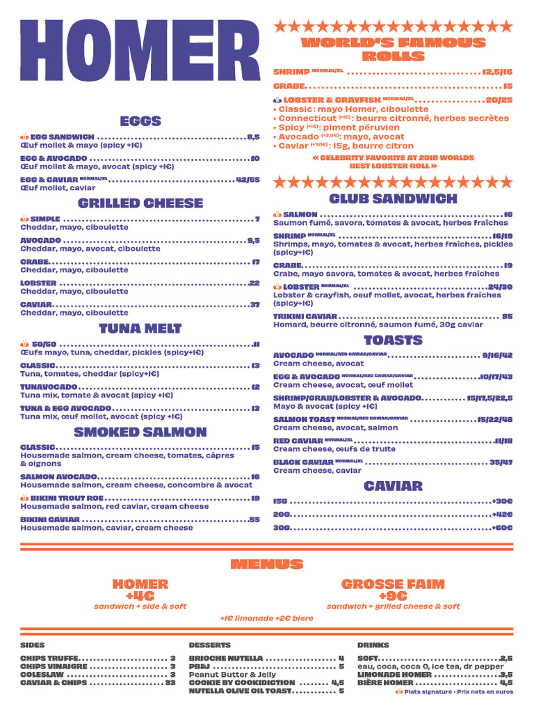 Menu Homer Site | PDF