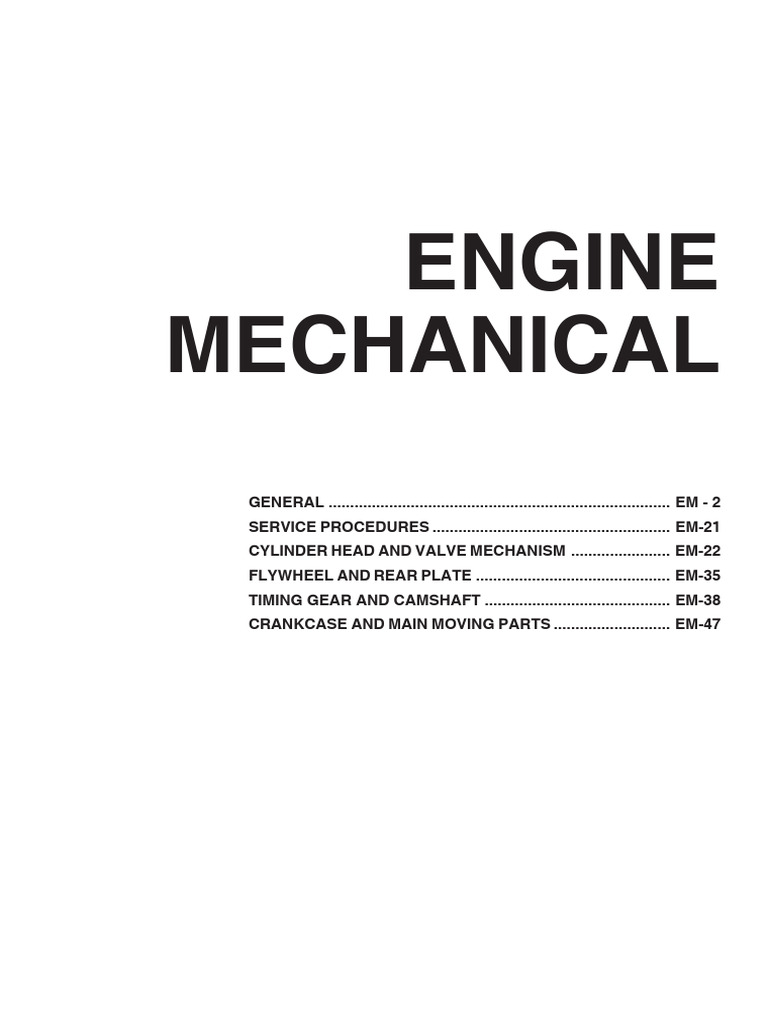 D4AF Engine Mechanical | PDF | Piston | Gear