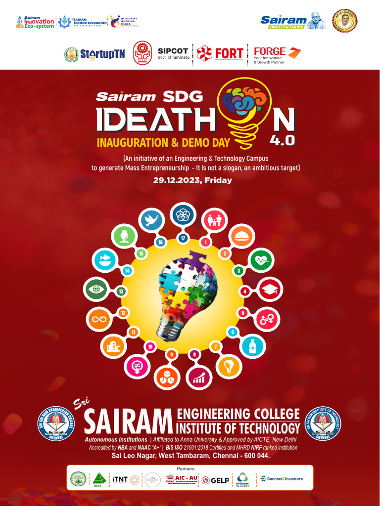 SAIRAM-SDG-IDEATHON-4.0-DEMO-INVITATION | PDF | Business
