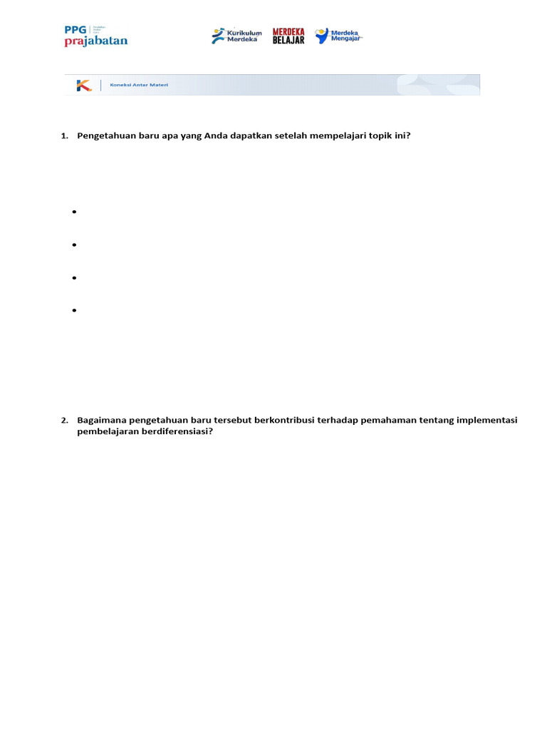 SEL.07.2-T2-6. Diferensiasi Koneksi Antar Materi-Muh Rezha Ainun F | PDF