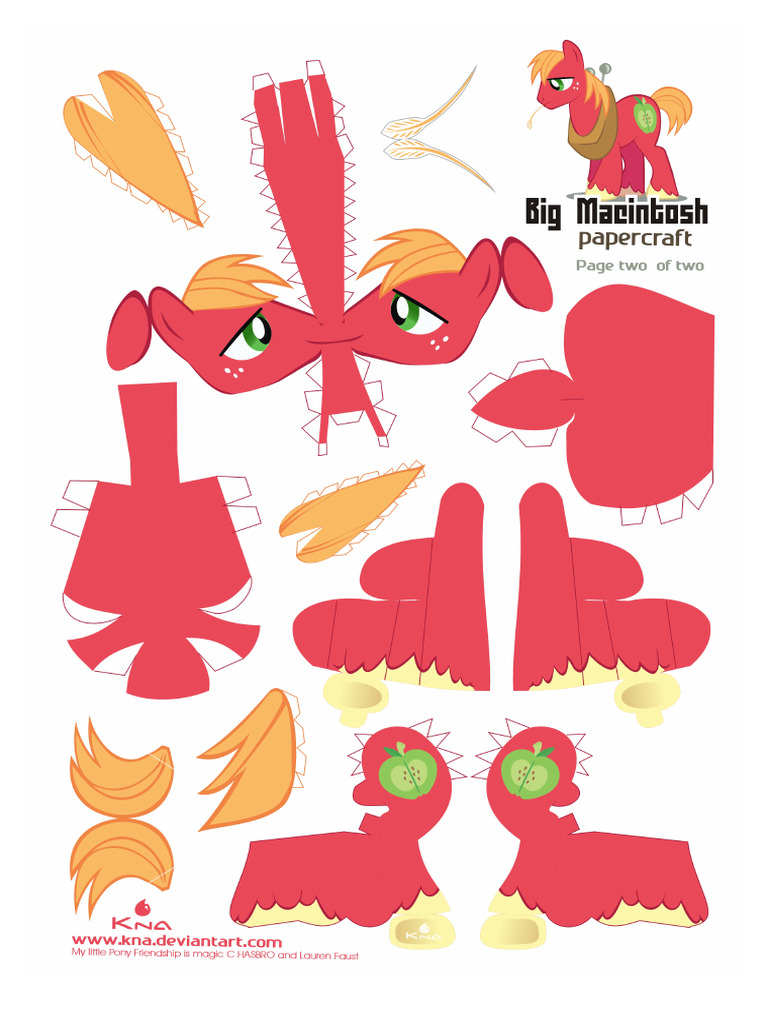 Big Mac Paper Pony Template Paper Craft | PDF
