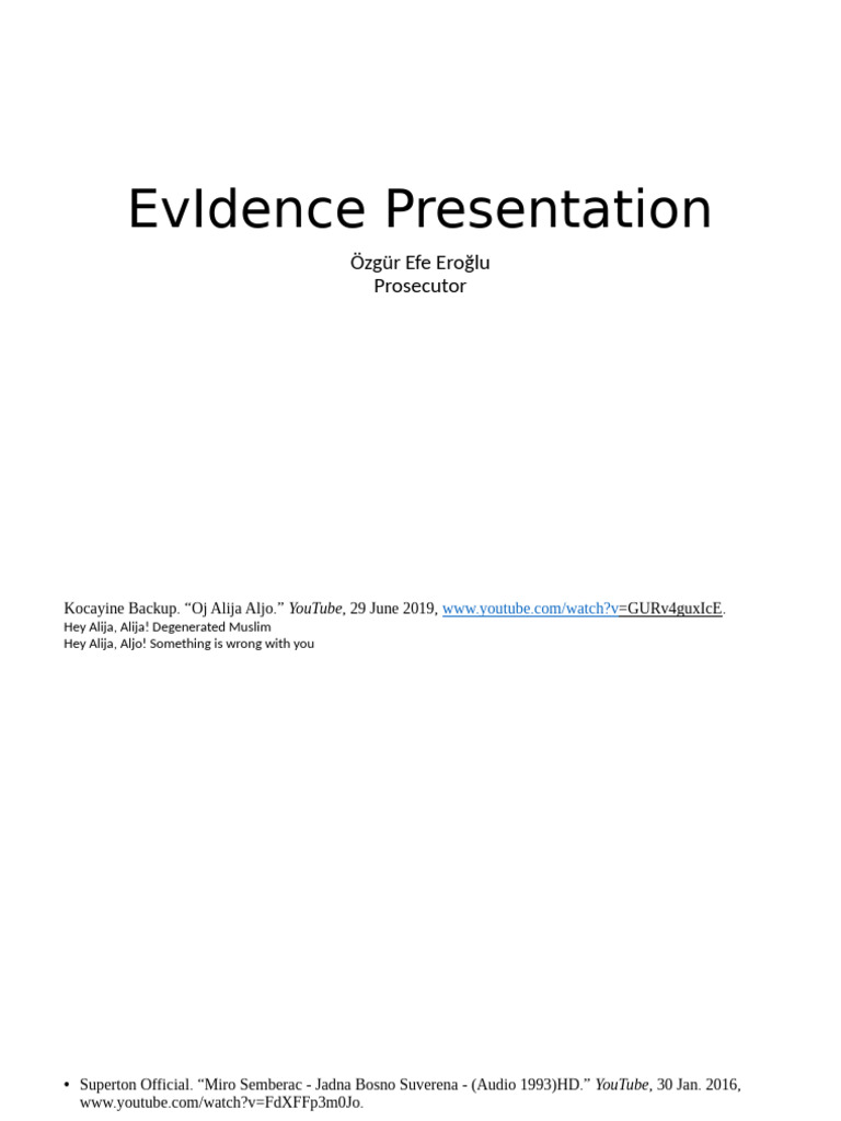 Evidence Presentation (1) | PDF | Slobodan Milošević | International ...