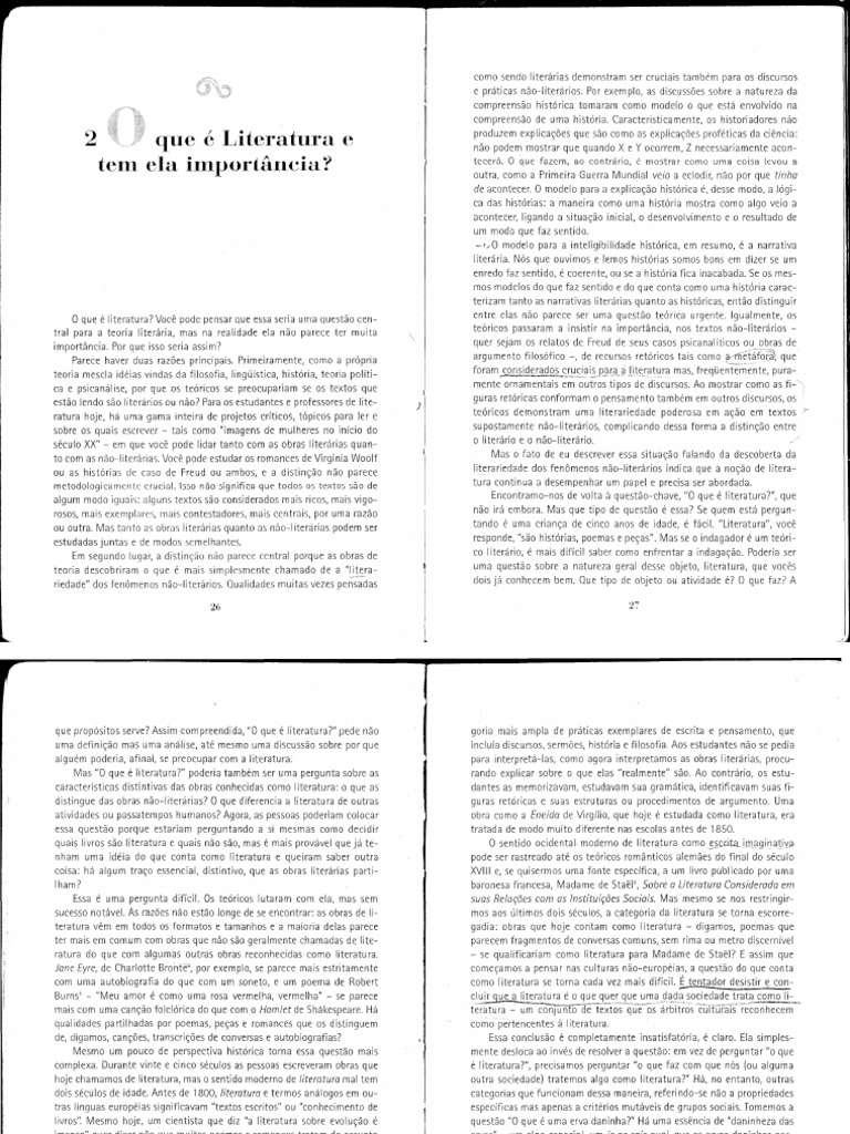Jonathan CULLER - O Que É Literatura e Tem Ela Importância | PDF