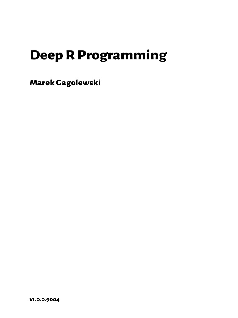 Deep R Programming | PDF | Matrix (Mathematics) | Computer Science Deep R Programming | PDF | Matrix (Mathematics) | Computer Science