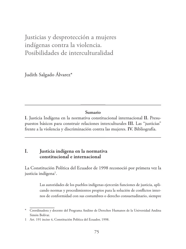 Justicia Indigena y Desprotección A Las Mujereslectura - Obligatoria ... Justicia Indigena y Desprotección A Las Mujereslectura - Obligatoria ...
