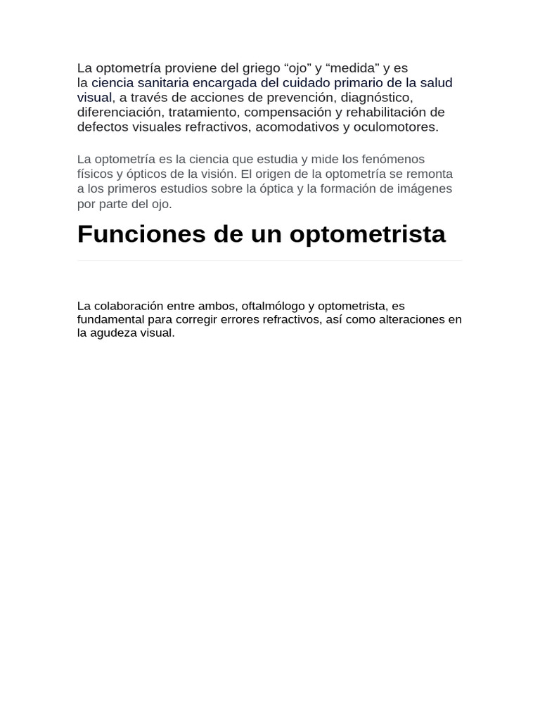 Optometria | PDF | Optometría | Lentes de contacto