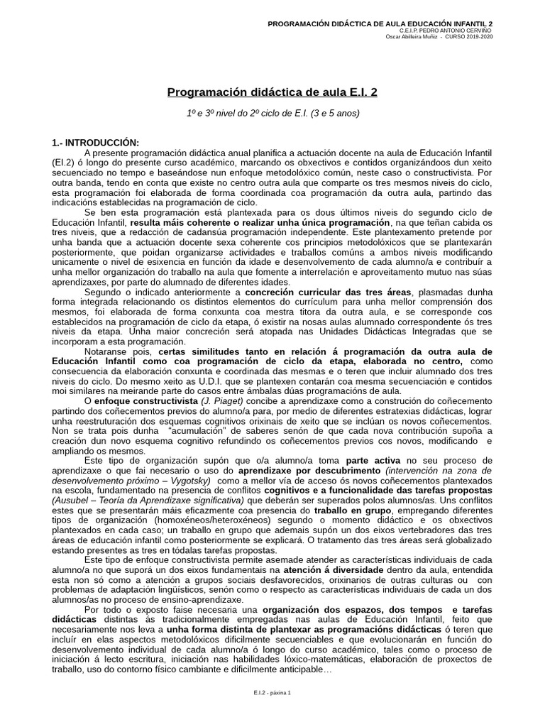 EI2 Programación Aula 19-20 | PDF