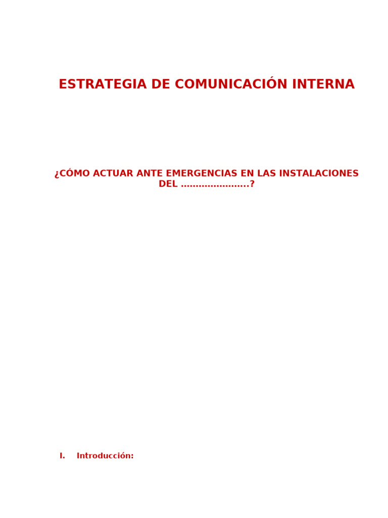 Procedimiento Estrategia de Comunicacion Interna | PDF | Valores | Regulación