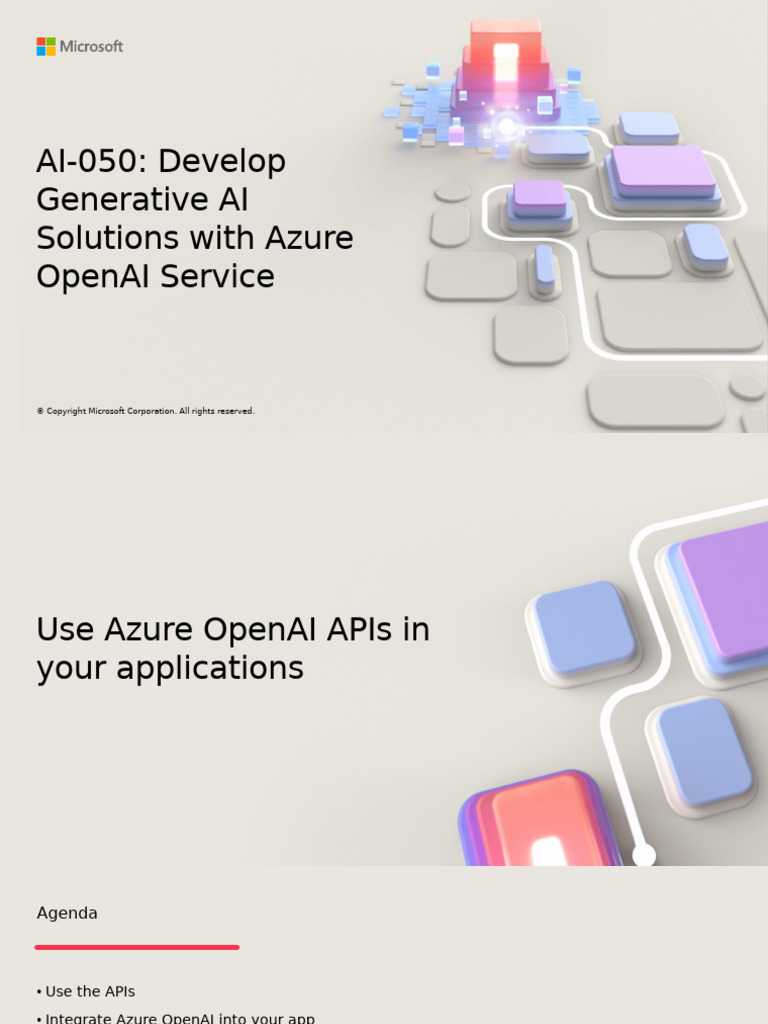 AI 050T00A ENU PowerPoint 02 | PDF | Microsoft Azure | Software Development Kit