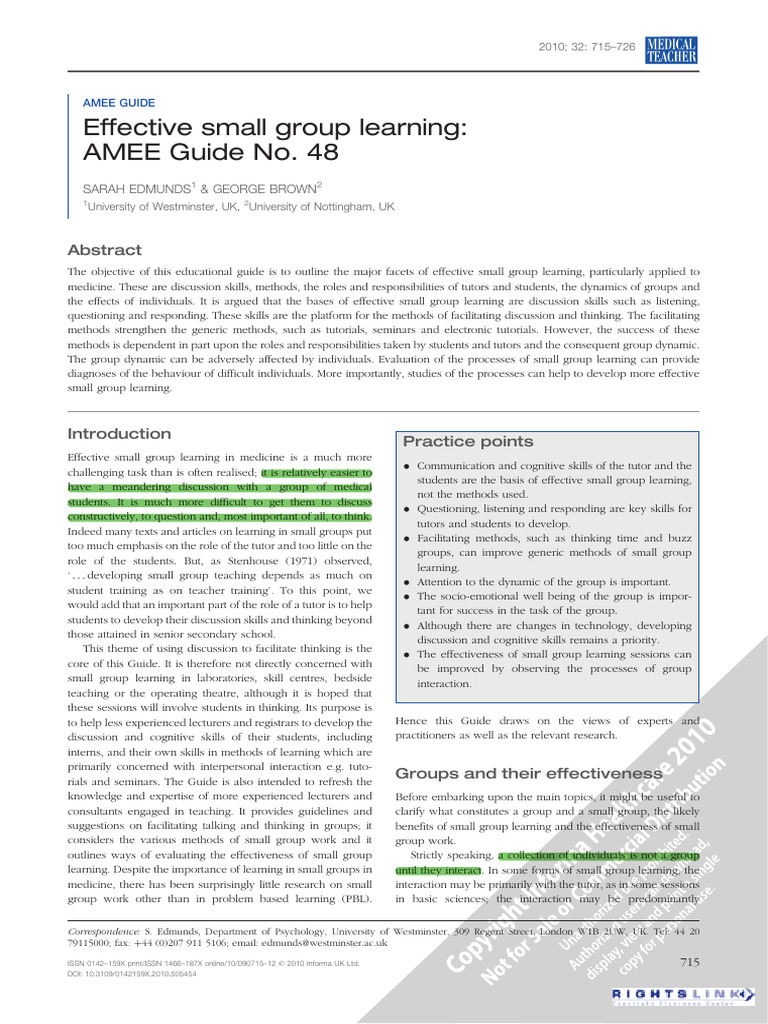 AMEE Guide 48 | PDF | Learning | Thought