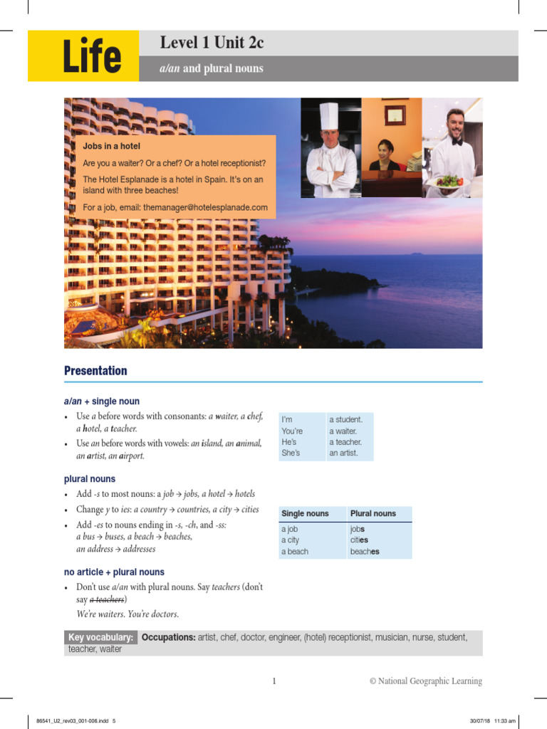 Grammar Practice Life 1 Unit 2 C | PDF | Linguistic Morphology | Language Families