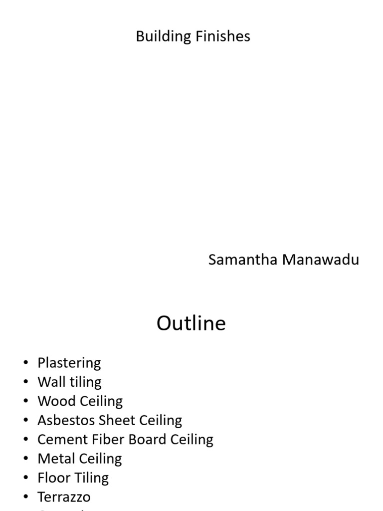 unit 09 - building finishes (1) | PDF | Tile | Flooring