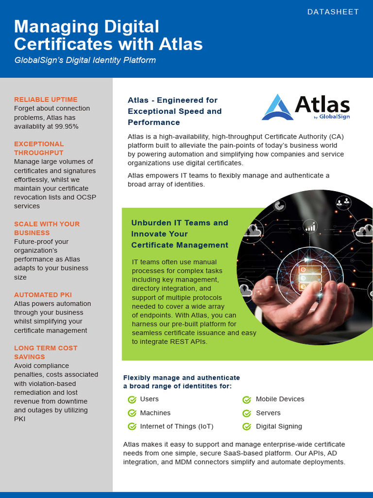 Atlas Datasheet APAC 2023-10-31 | PDF | Public Key Certificate ...