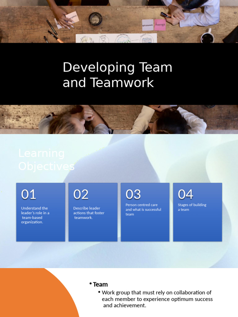 Lecture 7 Developing Team Work | PDF | Leadership | Goal