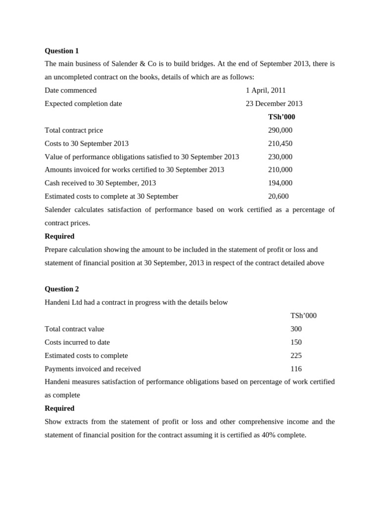 Construction Contract Accounting Guide | PDF | Cost | Revenue