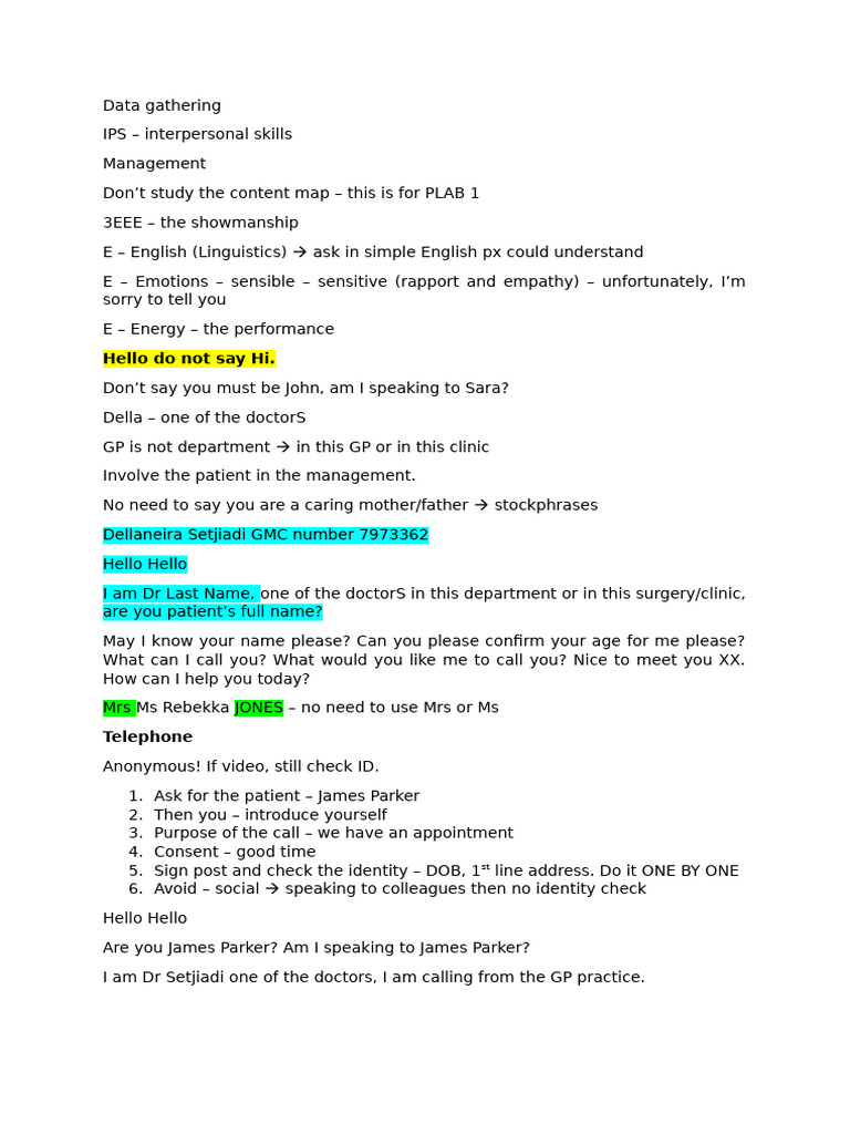 Day 1_basic | PDF | Physical Examination | Medical Diagnosis