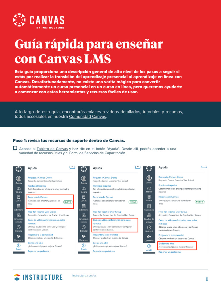 Guia Rapida Para Ensenar Com Canvas Lms | PDF | Software de la aplicacion | Informática