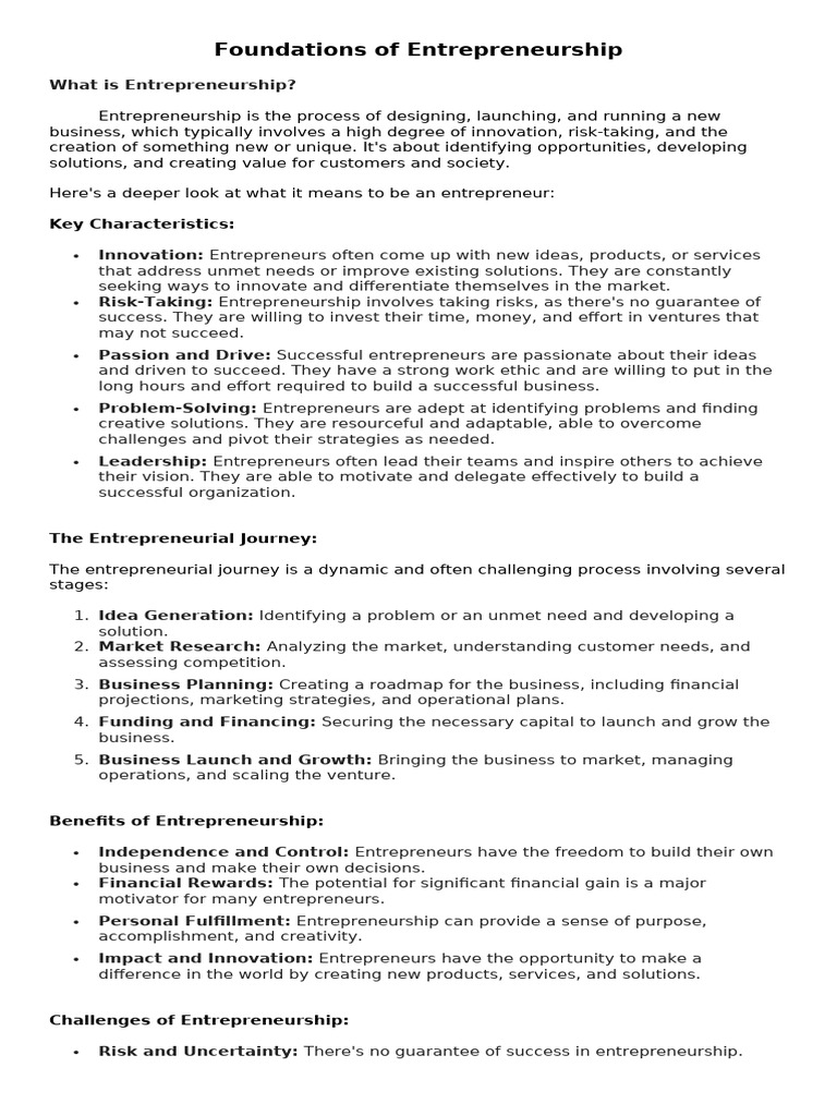 Entrepreneurship Module | PDF | Entrepreneurship | Mindset