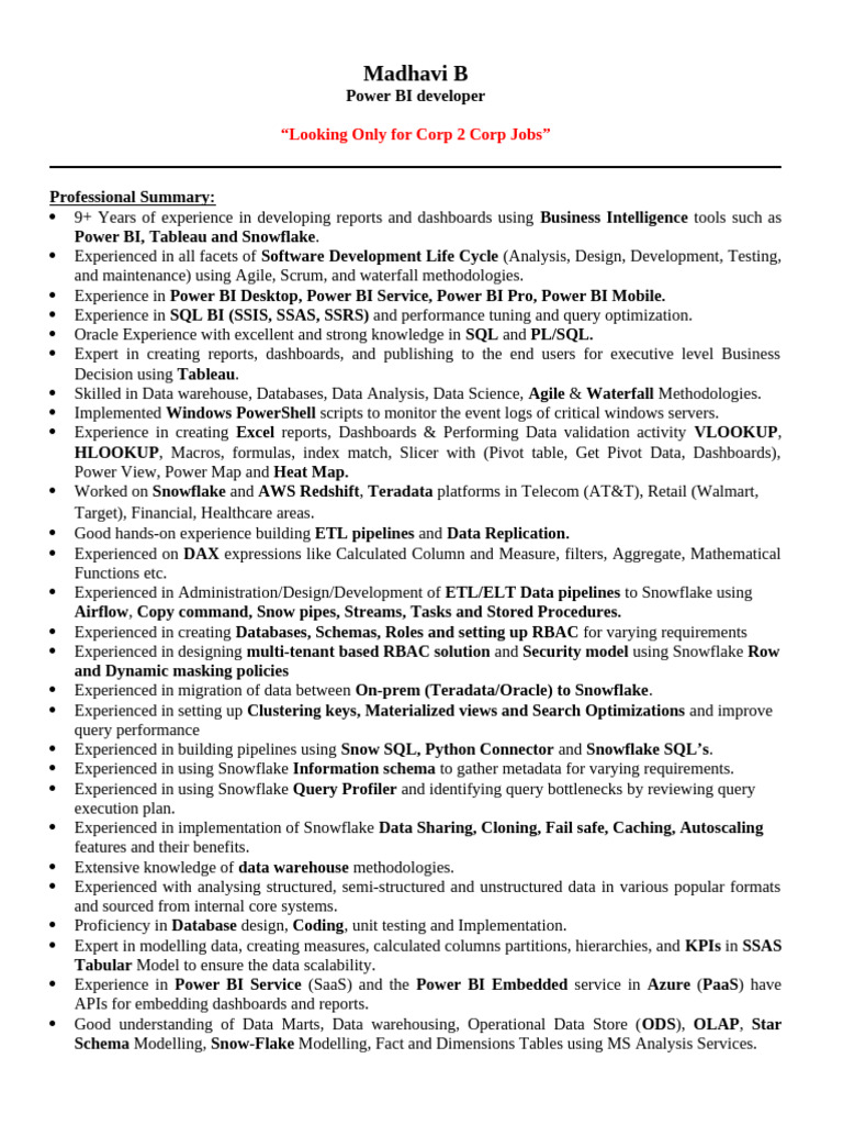 Sample Resume | PDF | Microsoft Sql Server | Databases