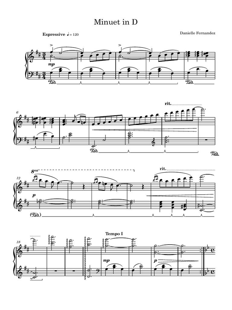 01 - Full Score - Minuet in D | PDF