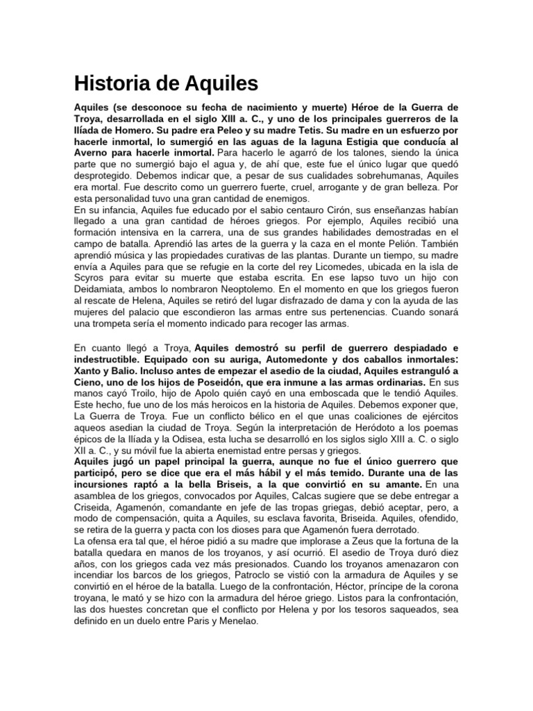 Aquiles | PDF | Aquiles | Héctor