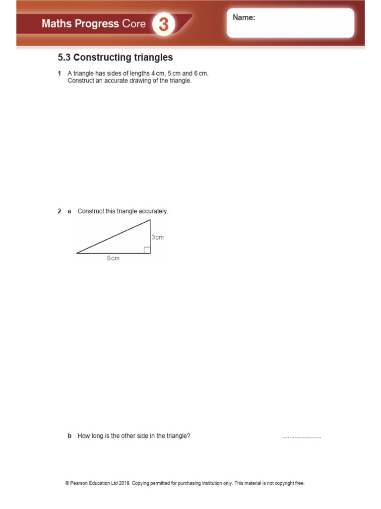 5.3 Constructing Triangles | PDF | Triangle | Tetrahedron
