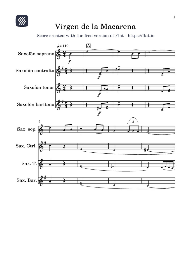 Virgen Del a Macarena 20245630025614 | PDF | Vocal Music | Singing