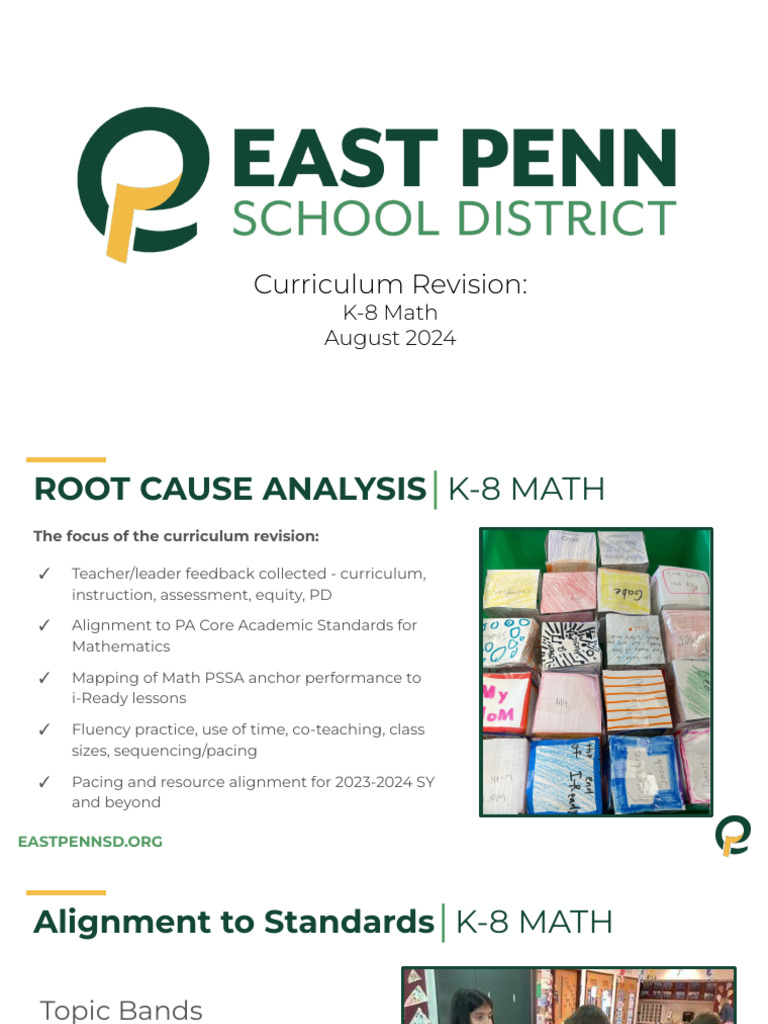 Curriculum Revision - Board Presentation August 2024 | PDF | Numbers ...