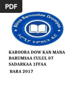 Qajjeelfama Jijjiiraa Barsiistotaafi HMB Bedru | PDF