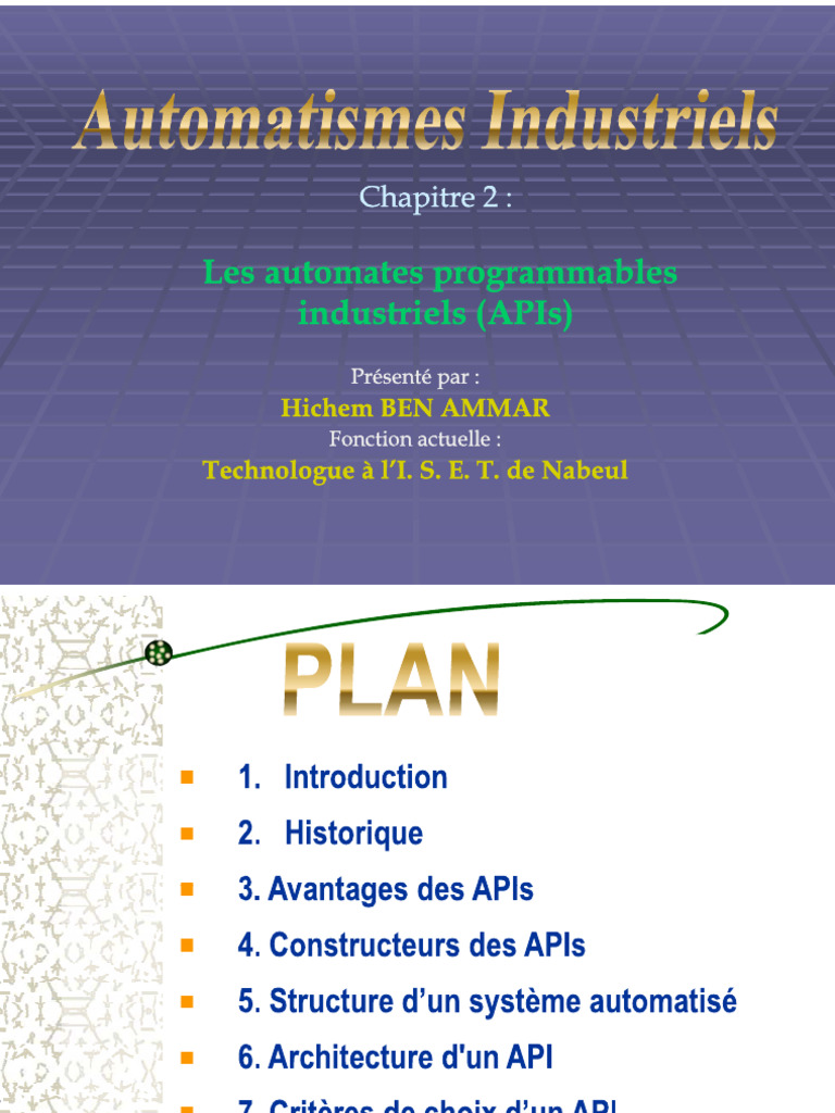 CH2 - Les Automates Programmables Industriels | PDF