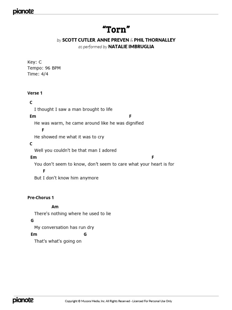 Torn - Natalie Imbruglia-1641426958 | PDF | Singles | Songs