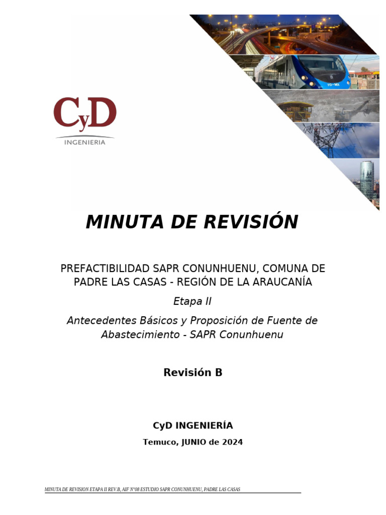 Minuta Revisón Etapa II SAPR Conunhuenu RevB Final 19-07-24 | PDF | Precipitación | Río