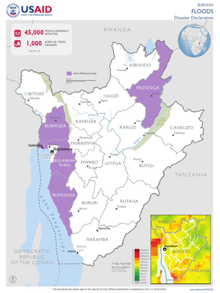 05.05.20 - Burundi Floods Disaster Declaration Map | PDF