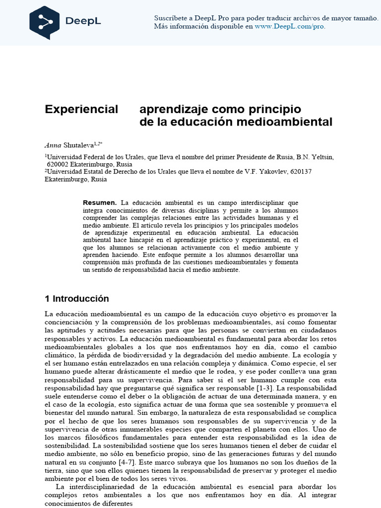 Experiential - Learning - As - Principle - of - Environmenta Es | PDF ...