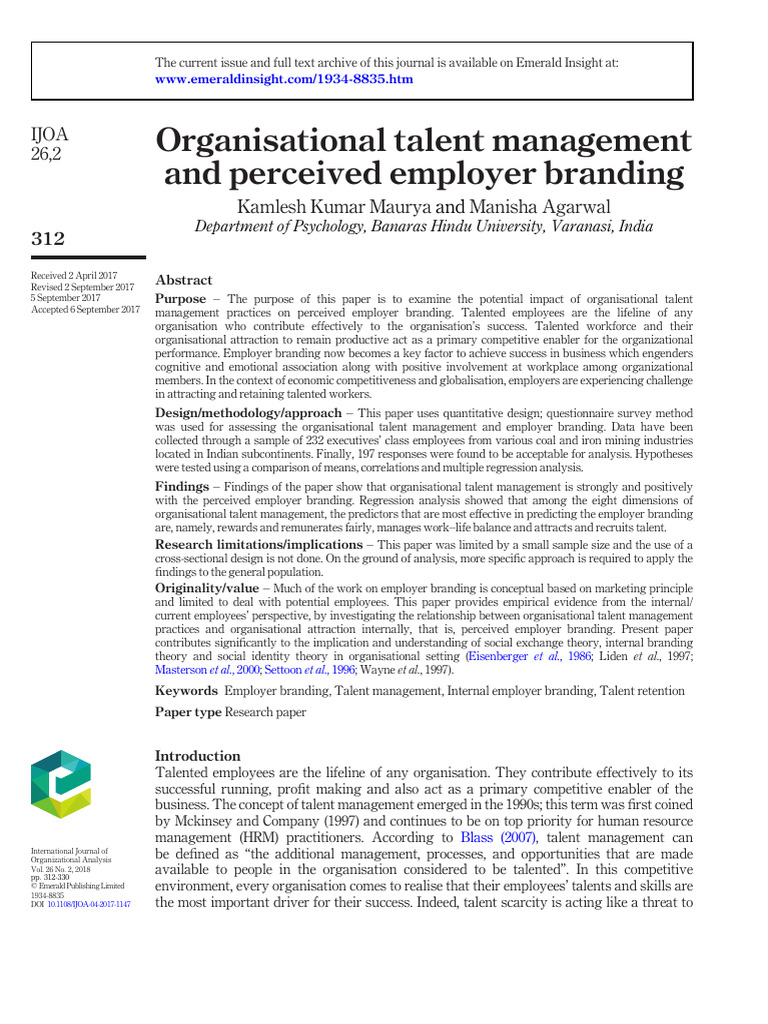 10 1108 - Ijoa 04 2017 1147 | PDF | Talent Management | Employment